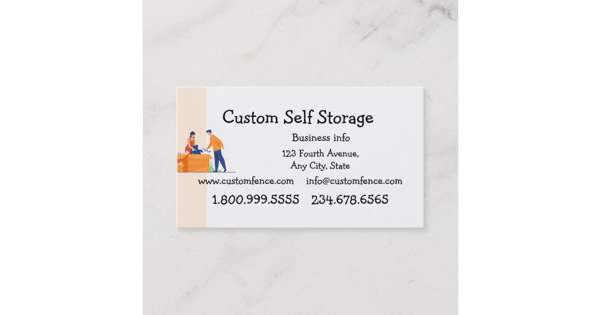 Custom Self Storage Business Card | Zazzle