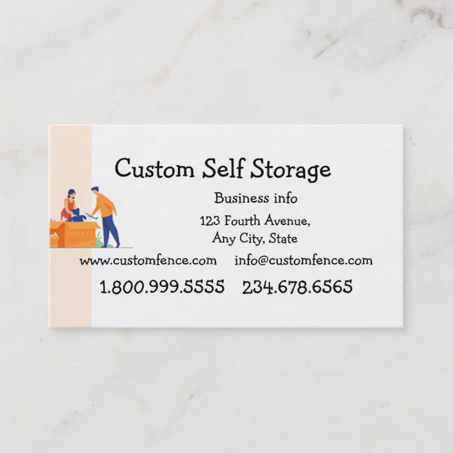 Custom Self Storage Business Card | Zazzle