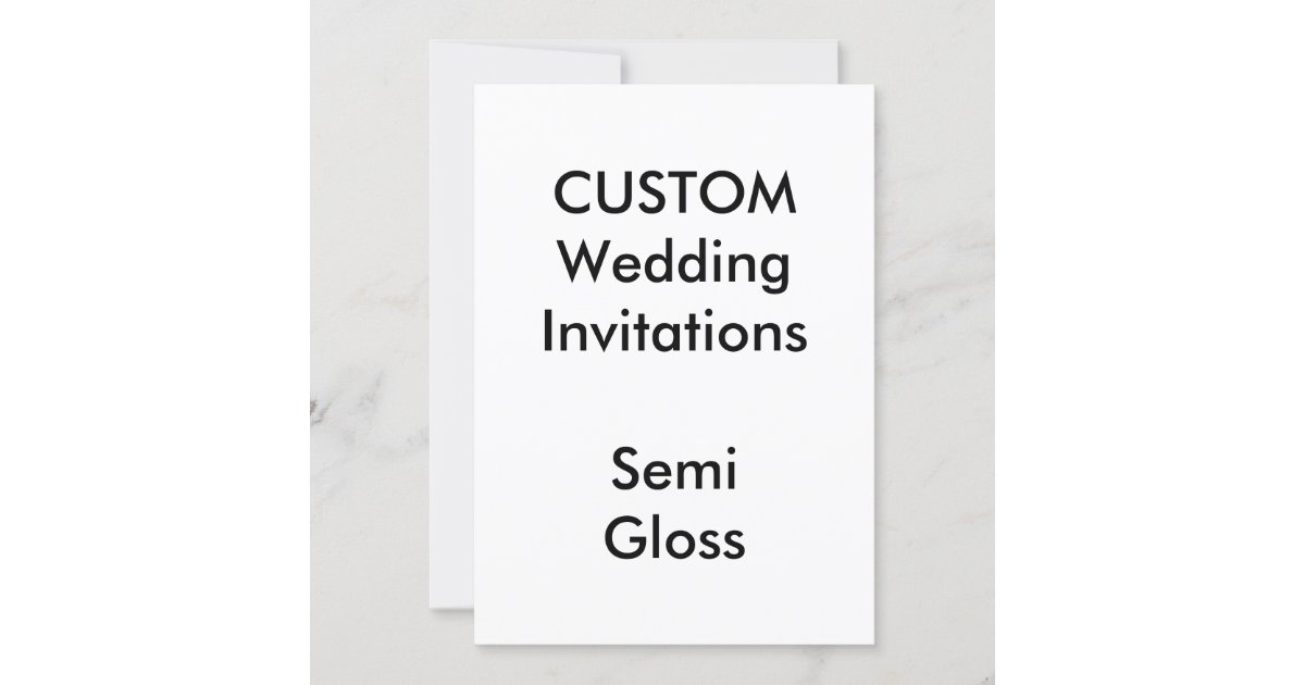 Custom SEMI GLOSS Wedding Invitations 5"x7" | Zazzle
