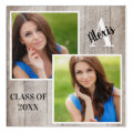 Custom Senior Portrait Collage Two Photo Monogram Acrylic Print | Zazzle