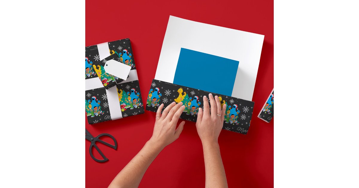Custom Sesame Street | Christmas Pals Wrapping Paper | Zazzle