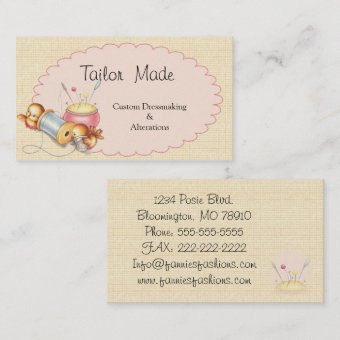 Custom Sewing Business Card | Zazzle