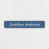 Custom Shades of Blue Clothing Name Kids' Labels | Zazzle