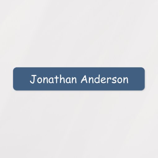 Custom Shades of Blue Clothing Name Kids' Labels | Zazzle