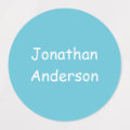 Custom Shades of Blue Kid's Name Labels | Zazzle
