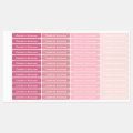 Custom Shades of Pink Name Clothing Kids' Labels | Zazzle