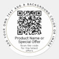Custom Shelf Talker Product QR Code Sales Details Classic Round Sticker ...
