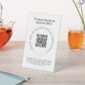 Custom Shelf Talker Product QR Code Sales Details Pedestal Sign | Zazzle