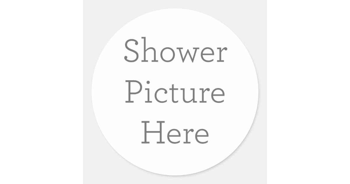 Custom Shower Picture Sticker Gift | Zazzle