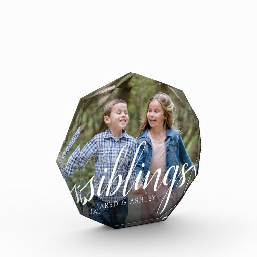Custom Siblings Brother Sister Photo Handwriting | Zazzle
