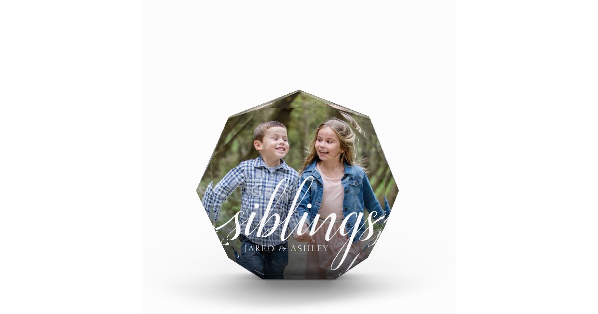 Custom Siblings Brother Sister Photo Handwriting | Zazzle