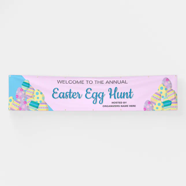 Custom Sign Easter Egg Hunt purple | Zazzle