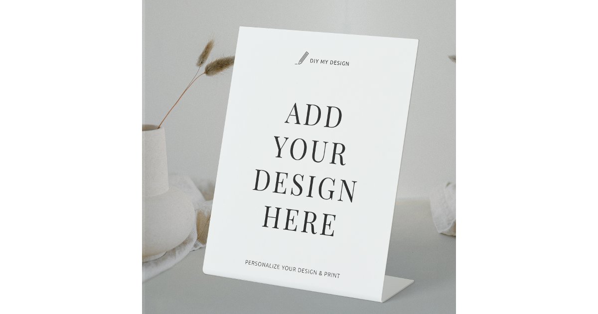 Custom Sign Printing 8x10" Pedestal Business Sign | Zazzle