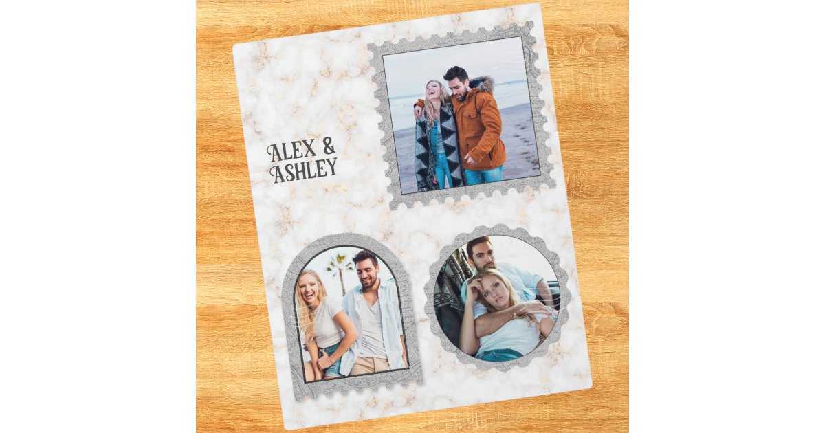 Custom Sign with Three Photos Modern Home Wall Plaque | Zazzle