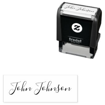 Custom Signature Personalized Self Inking Stamp | Zazzle