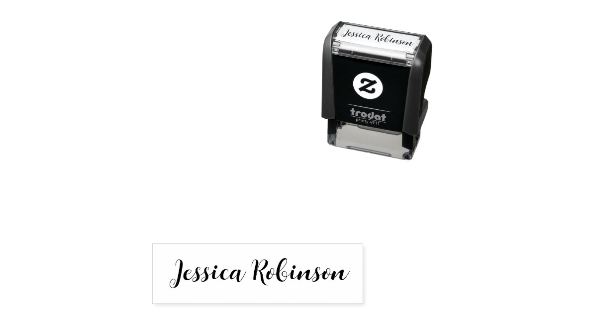 Custom Signature Personalized Self-inking Stamp | Zazzle