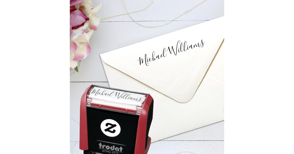 Custom Signature Personalized Self-inking Stamp | Zazzle