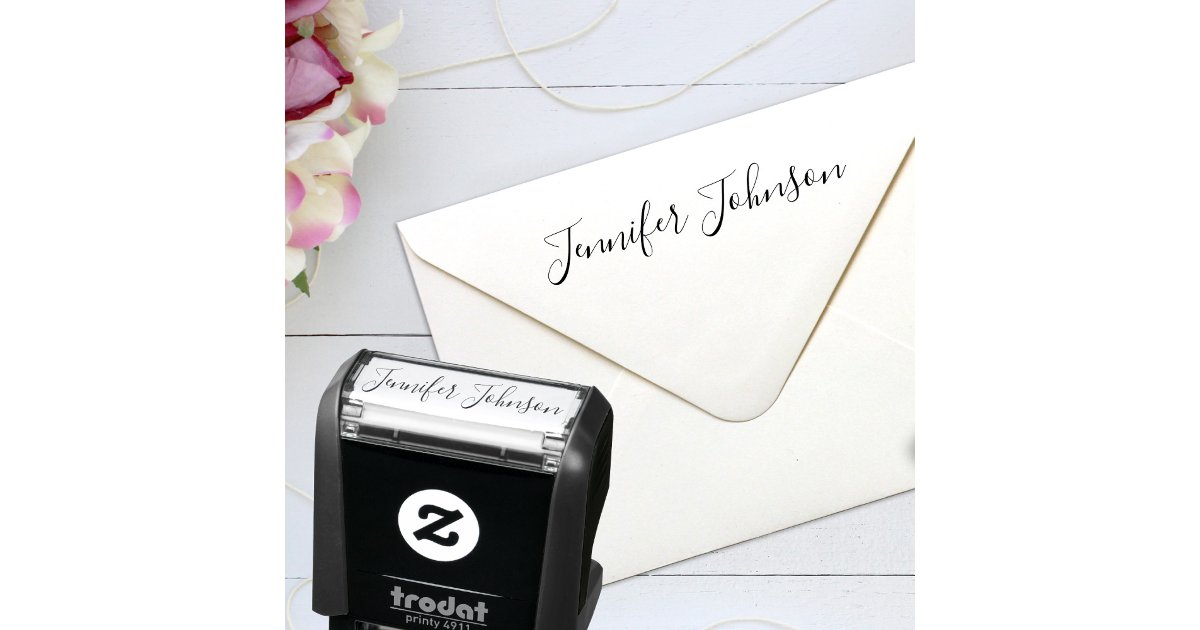 Custom Signature Personalized Self Inking Stamp | Zazzle