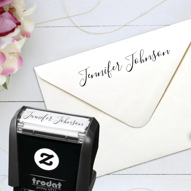 Custom Signature Personalized Self Inking Stamp | Zazzle