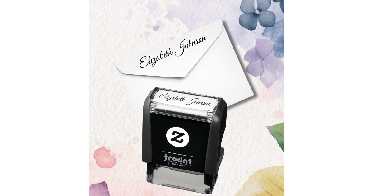 Custom Signature Personalized Self-inking Stamp | Zazzle
