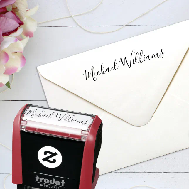 Custom Signature Personalized Self-inking Stamp | Zazzle