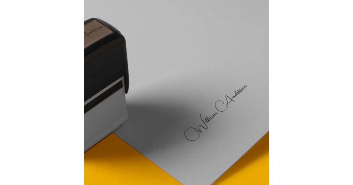 Custom Signature Personalized Self-inking Stamp | Zazzle