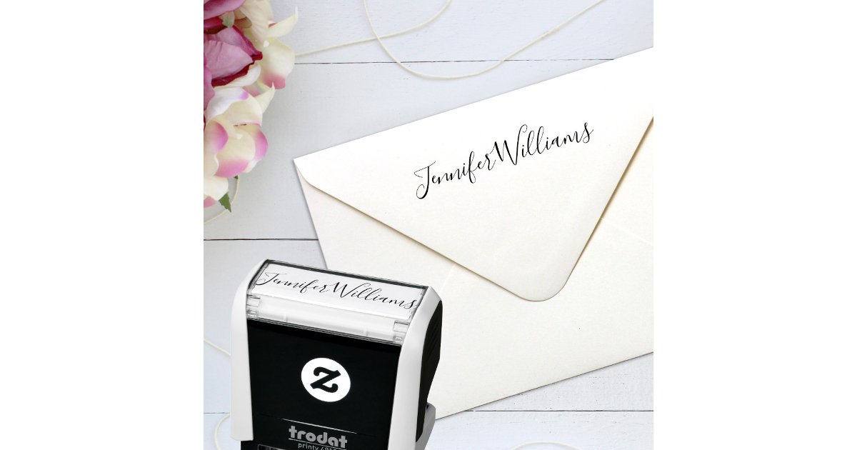 Custom Signature Personalized Self Inking Stamp | Zazzle