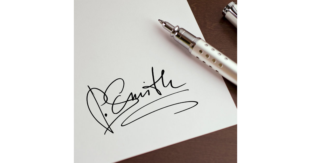 Custom Signature Rubber Stamp | Zazzle