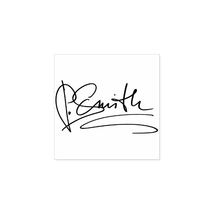 Custom Signature Rubber Stamp | Zazzle