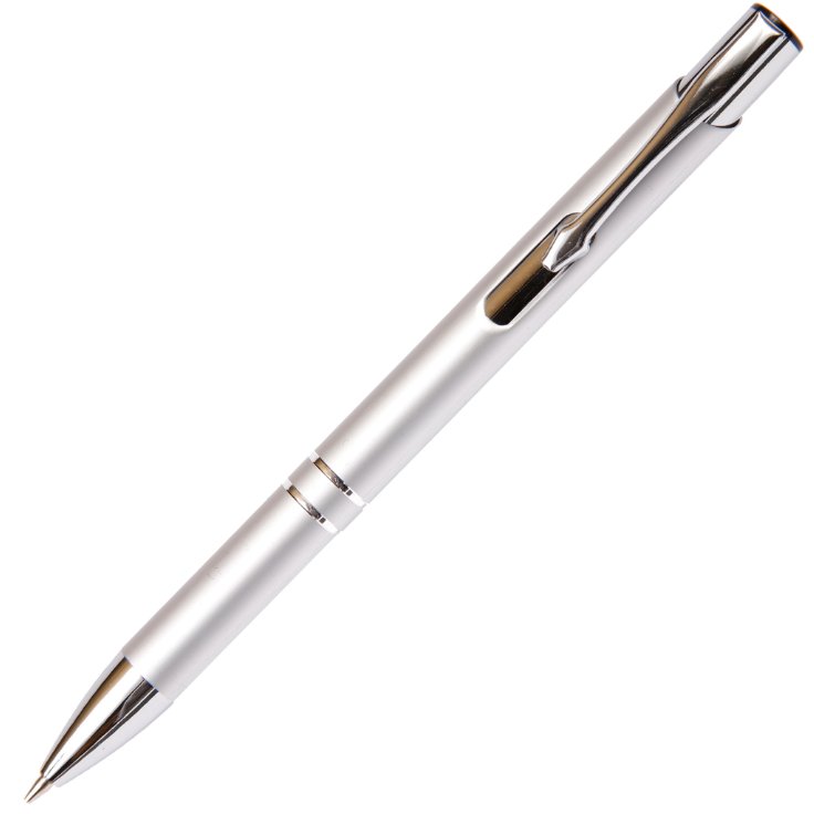 Custom Silver Aluminum Promotional Ball Point Pen | Zazzle