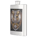 Custom Silver Gold Eagle Flask | Zazzle
