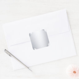 Custom Silver Look Glamorous Blank Template Square Sticker | Zazzle