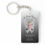 Black Gold Funeral Photo Memorial Keepsake Keychain | Zazzle