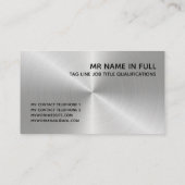 CUSTOM SILVER METAL LOGO DESIGN QR CODE TEMPLATE BUSINESS CARD | Zazzle