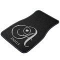 Custom Silver Monogram Letter 'A' Diamond Heart Car Floor Mat | Zazzle