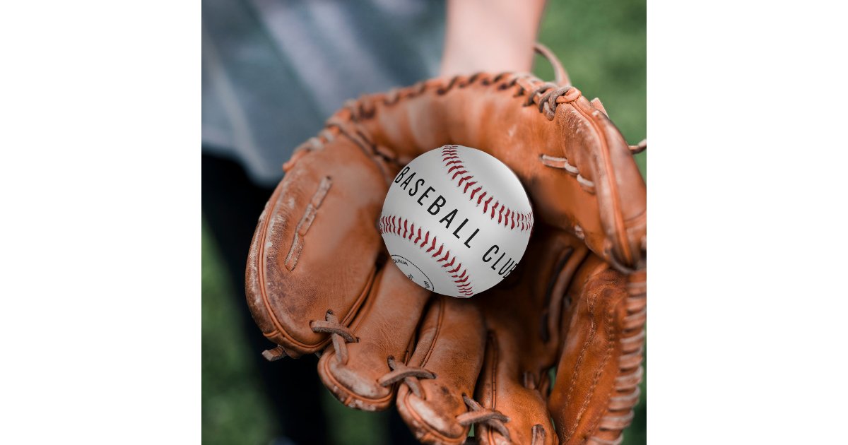 Custom Simple Baseball Club Name and Logo | Zazzle