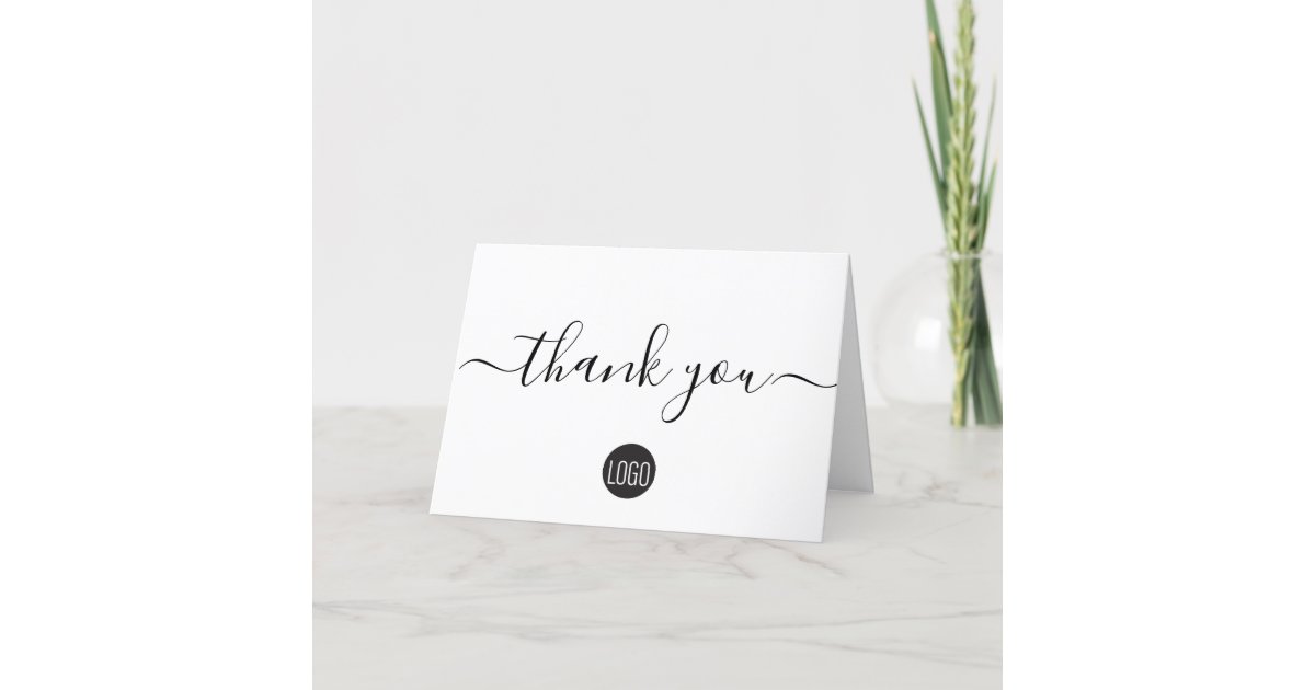 Custom simple business customer appreciation thank you card | Zazzle