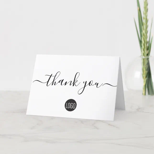 Custom simple business customer appreciation thank you card | Zazzle
