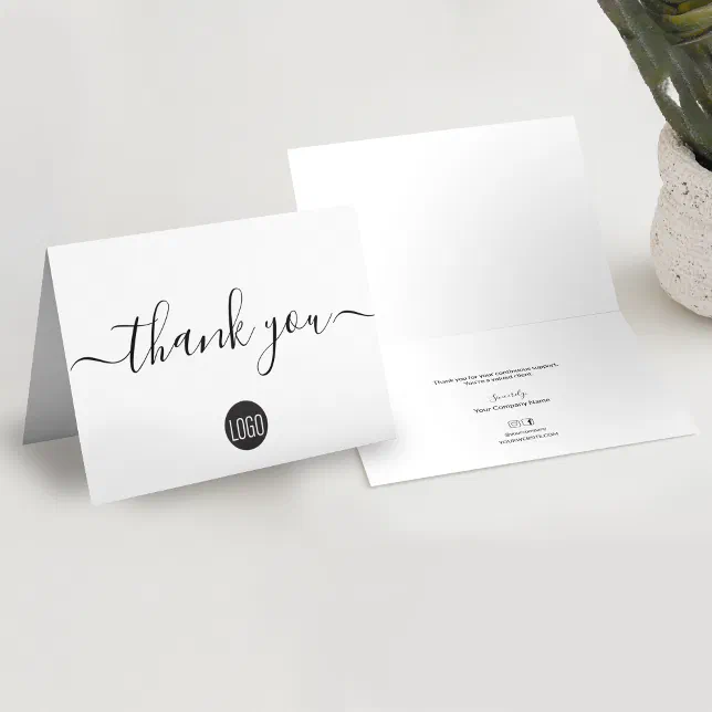 Custom simple business customer appreciation thank you card | Zazzle