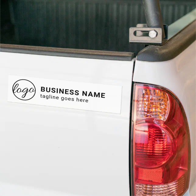 Custom Simple Business Logo Bumper Sticker | Zazzle