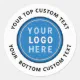 Custom Simple Business Logo Template Classic Round Sticker | Zazzle