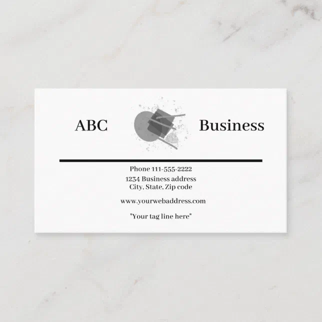 Custom simple design with logo business card | Zazzle