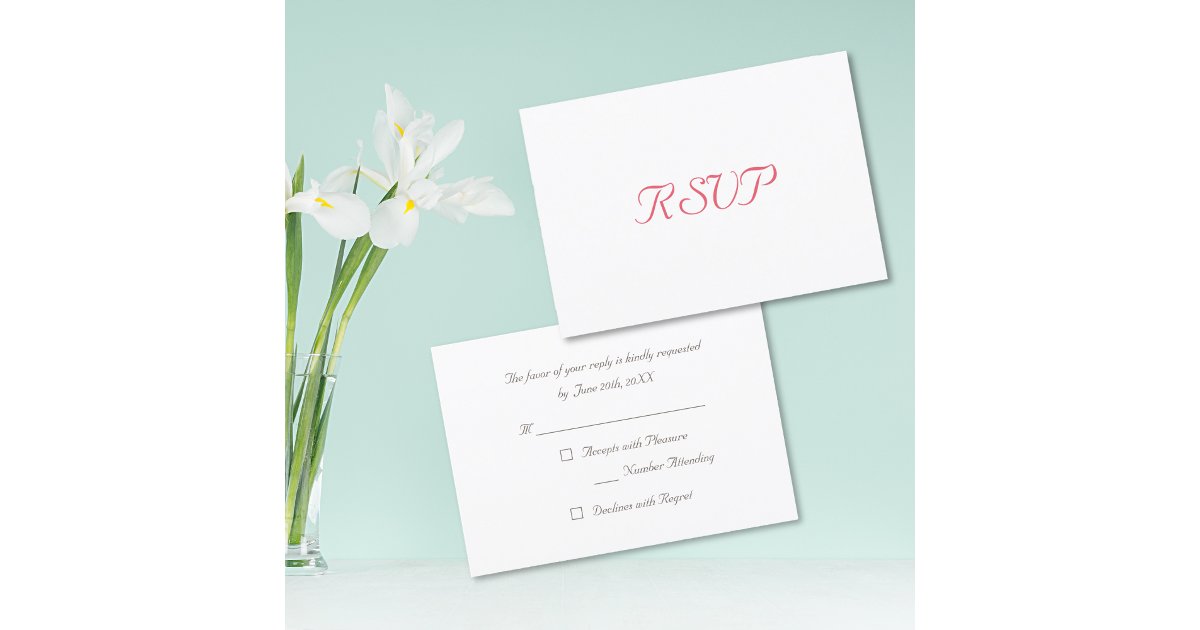 Custom Simple Elegant Party RSVP Invitation Card | Zazzle