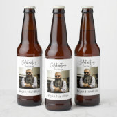 Custom Simple Funeral Celebration of Life Beer Bottle Label | Zazzle