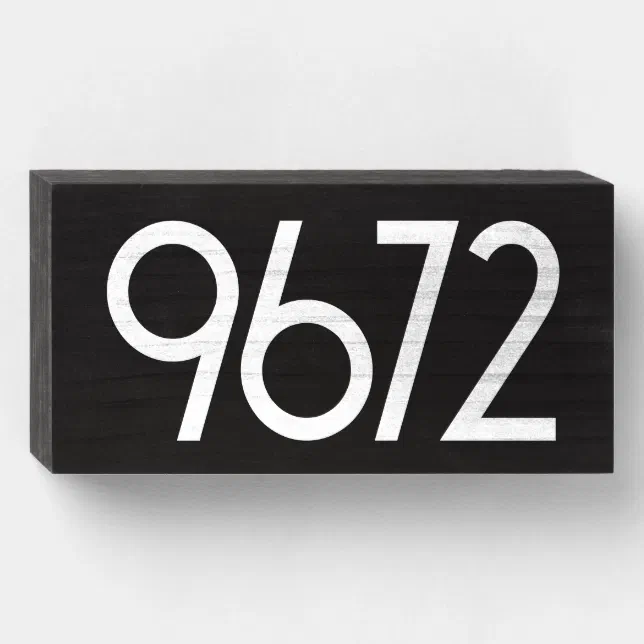 Custom Simple Modern Black House Number Plaque | Zazzle