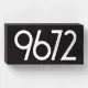 Custom Simple Modern Black House Number Plaque | Zazzle