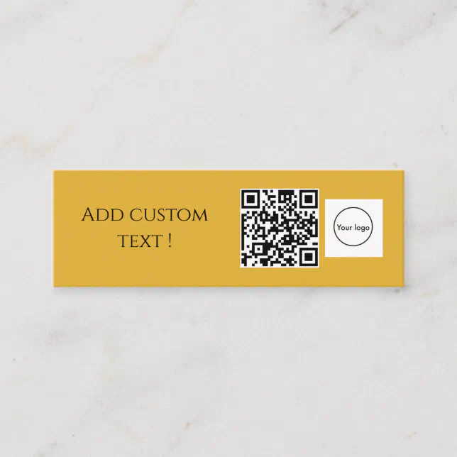 Custom simple qr code bookmark business mini busin mini business card ...