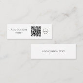 Custom simple qr code bookmark business mini business card | Zazzle