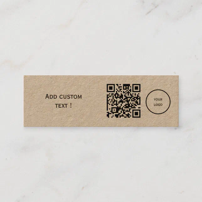 Custom simple qr code bookmark business mini mini business card | Zazzle