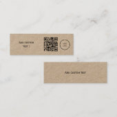 Custom simple qr code bookmark business mini mini business card | Zazzle